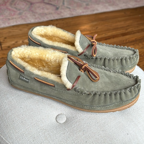 L.L. Bean | Shoes | Ll Bean Wicked Good Sheepskin Moccasins Slippers ...